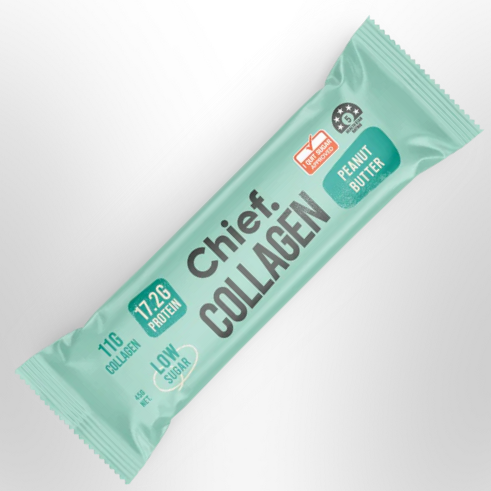 CHIEF Collagen Protein Bar Peanut Butter 45g – Soltree Wholefoods