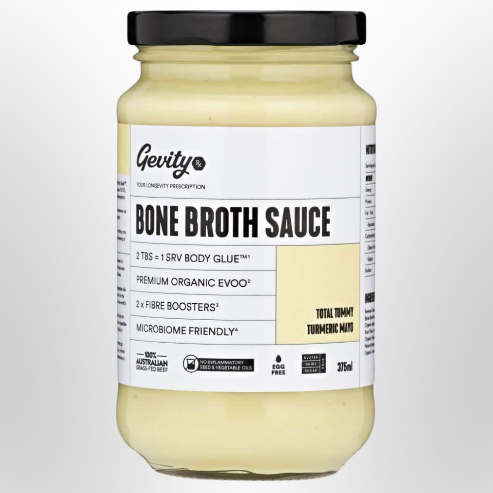 GEVITY Rx Bone Broth Sauce Total Tummy Turmeric Mayo 375ml – Soltree ...