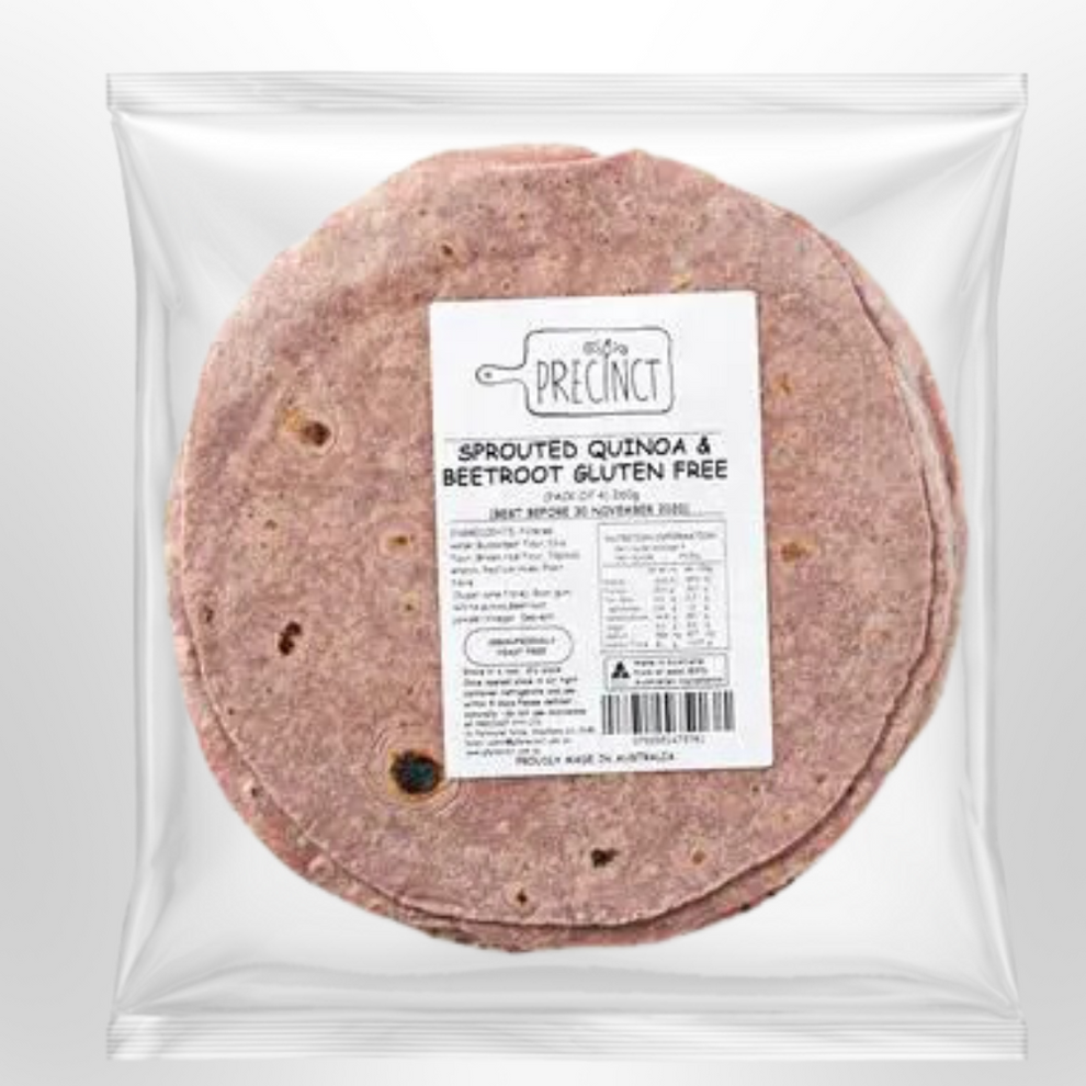 GF PRECINCT Sprouted Quinoa & Beetroot Wraps 260g | Soltree Wholefoods