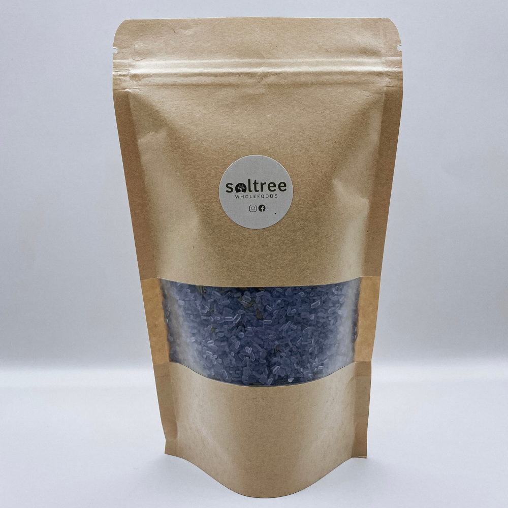 Lavender & Blue Butterfly Pea Bath Salts (250g Pouch) – Soltree Wholefoods