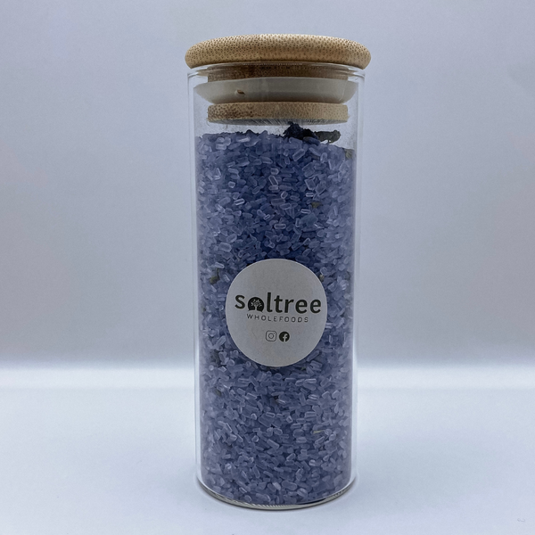 Lavender & Blue Butterfly Pea Bath Salts (175ml Jar) – Soltree Wholefoods