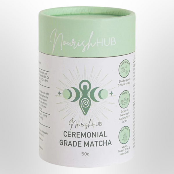 NOURISH HUB Ceremonial Grade Matcha 50g – Soltree Wholefoods