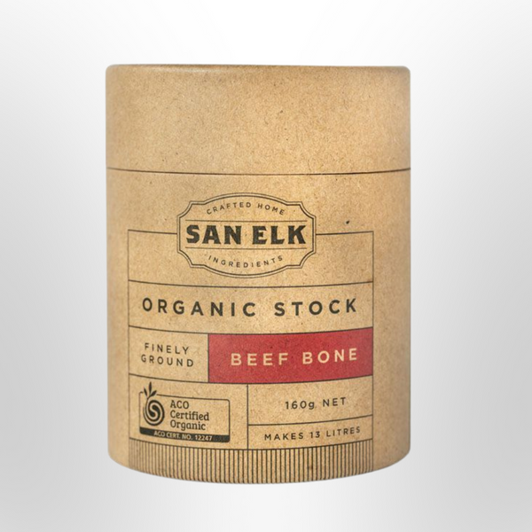 SAN ELK Beef Bone Stock 160g – Soltree Wholefoods