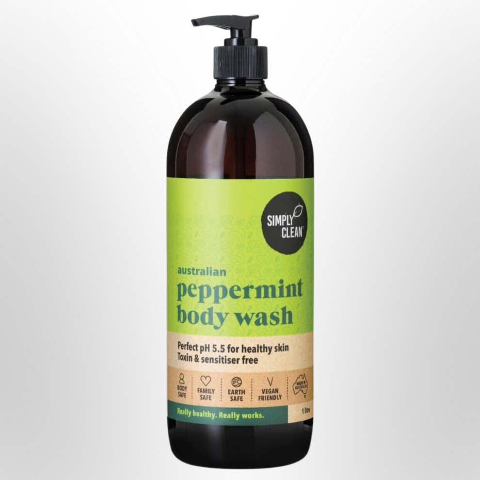 SIMPLY CLEAN Body Wash Peppermint 1L – Soltree Wholefoods
