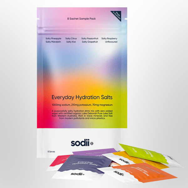 SODII Sample Pack Everyday Hydration Salts 8 Sachets – Soltree Wholefoods
