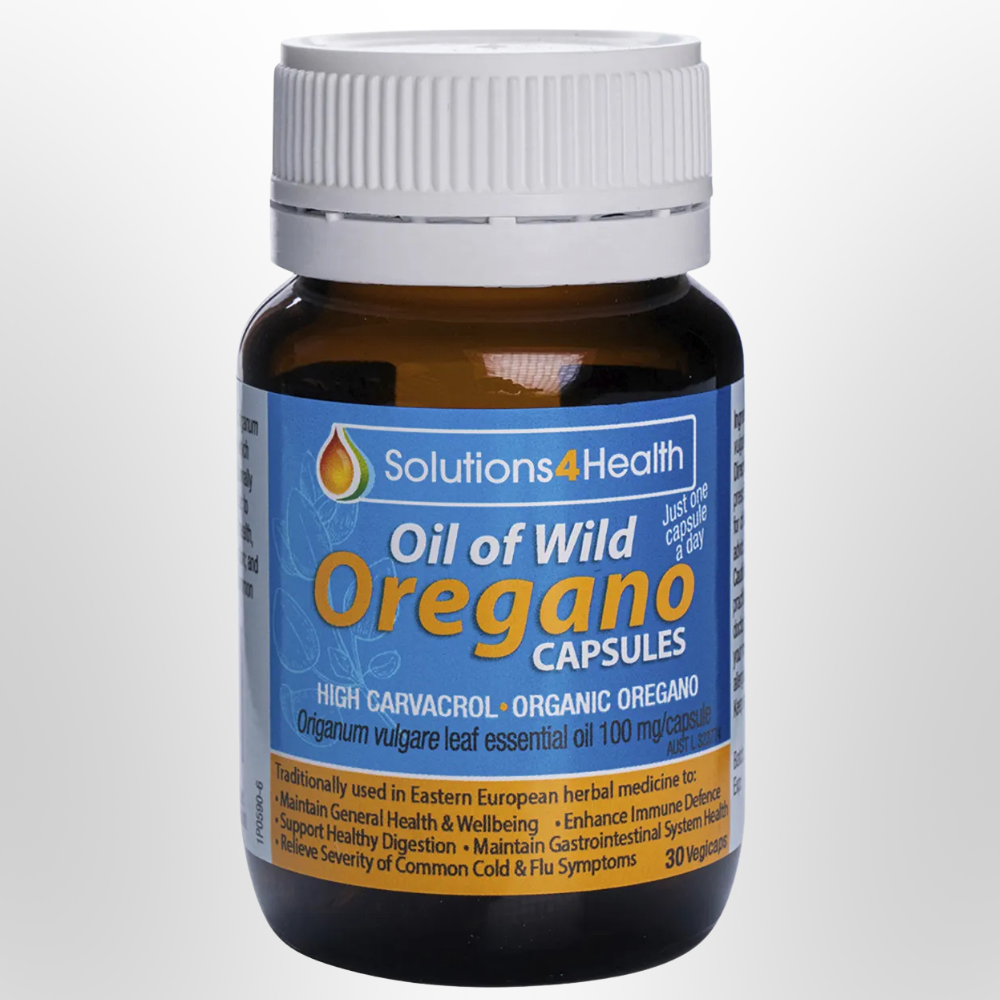SOLUTIONS 4 HEALTH Oil of Wild Oregano 30 Caps – Soltree Wholefoods